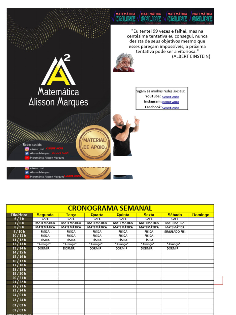 PLANILHA DE ESTUDOS - MATEMÁTICA ALISSON MARQUES (1) | PDF | Trigonometria | YouTube