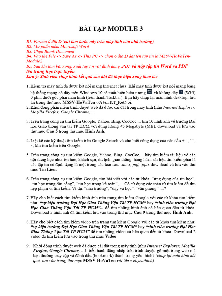 BaiTap Module3 | PDF