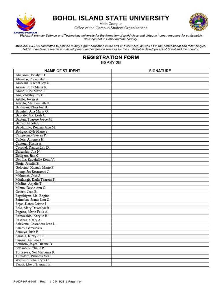 Registration-Form 2B | PDF | Career & Growth