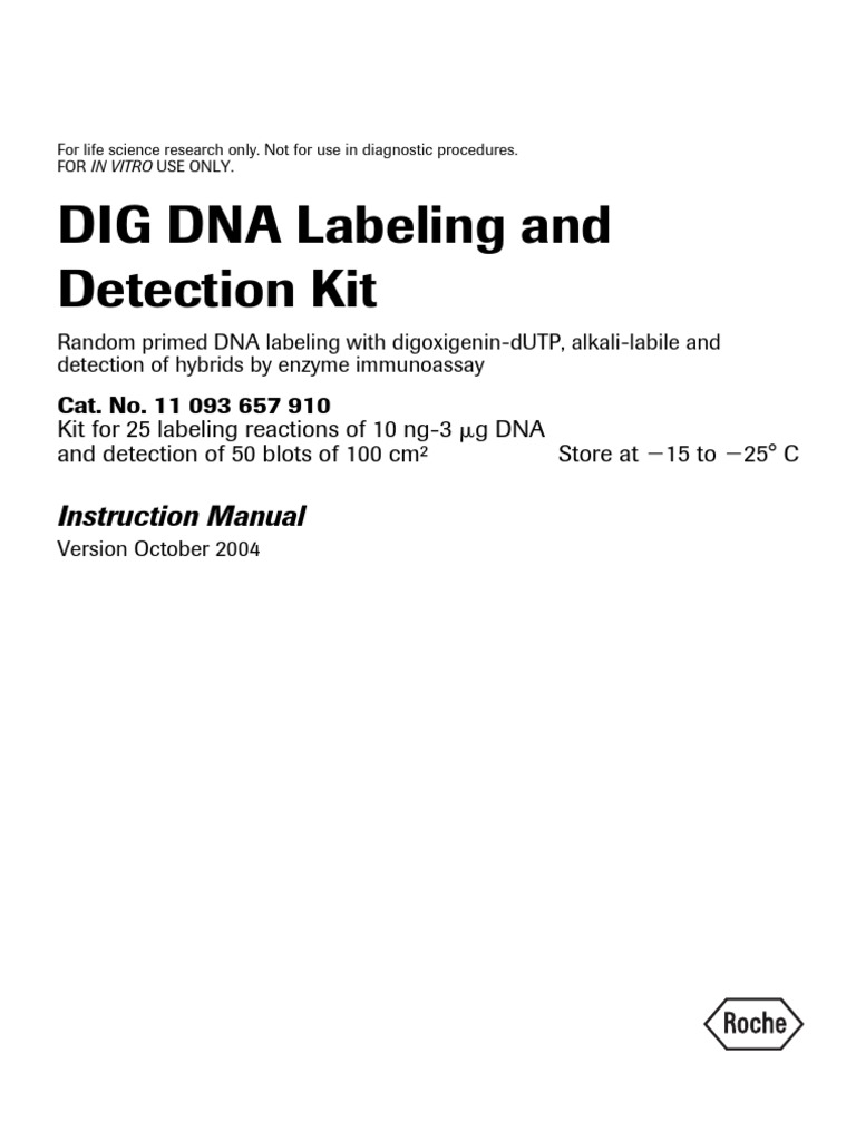 ROCHE DIG Labelling Kit Manual | PDF | Molecular Biology | Gel ...