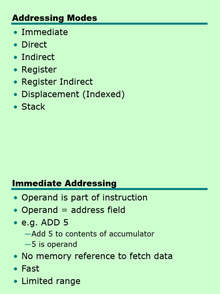 Instruction Sets Addressing Modes Pdf Pointer Computer Programming 5733