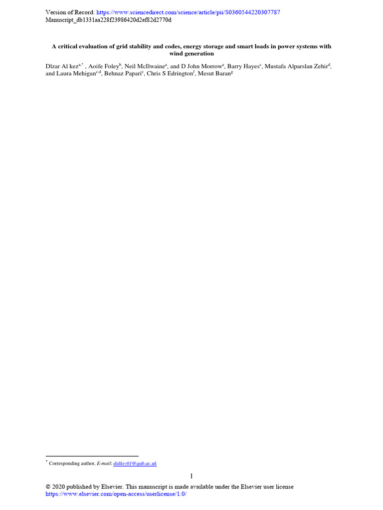 Grid Stability with Wind Energy Solutions | PDF | Wind Power ...