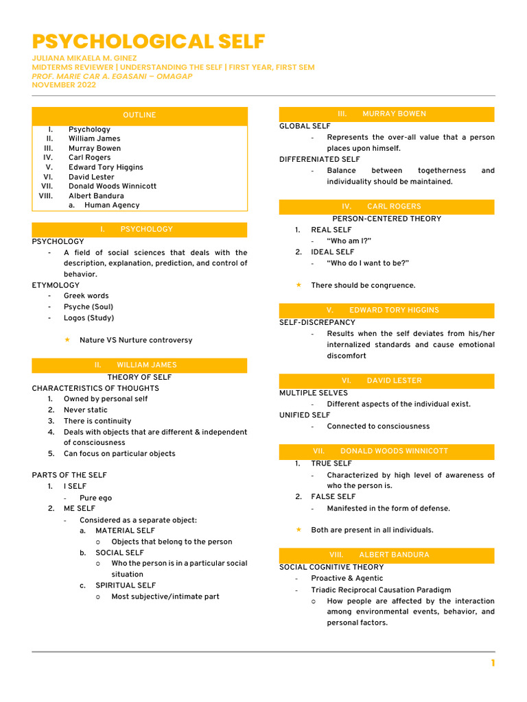 Lesson-4_Psychological Self | PDF | Social Psychology | Neuroscience