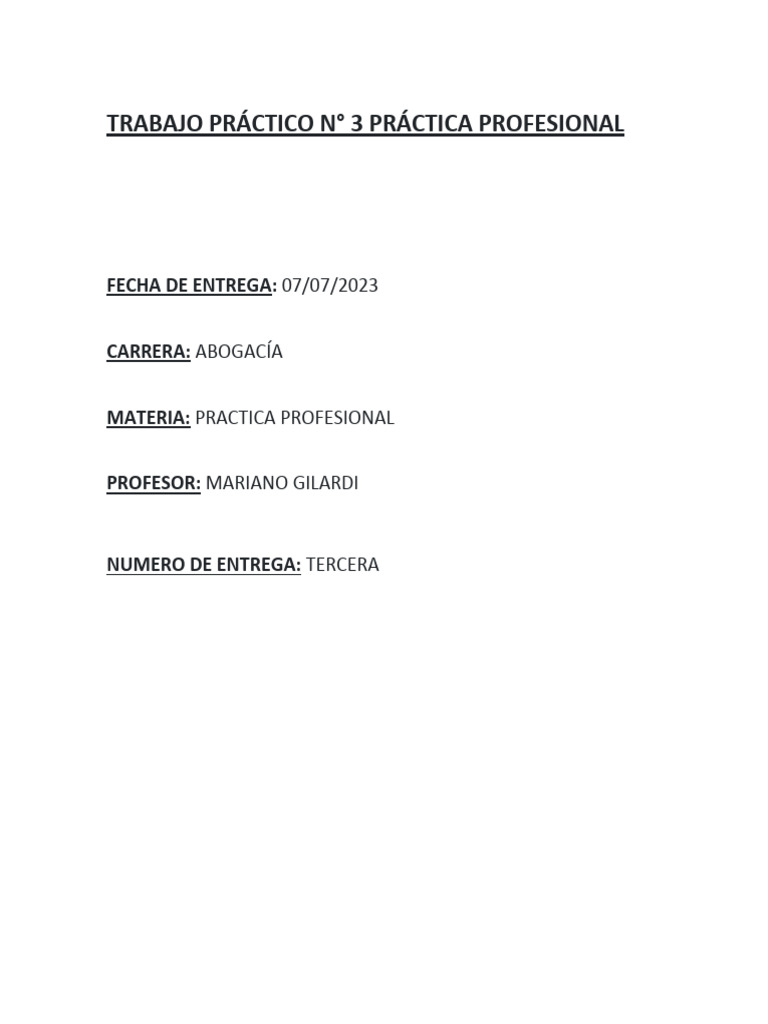 TP 4 Practica Profesional | PDF