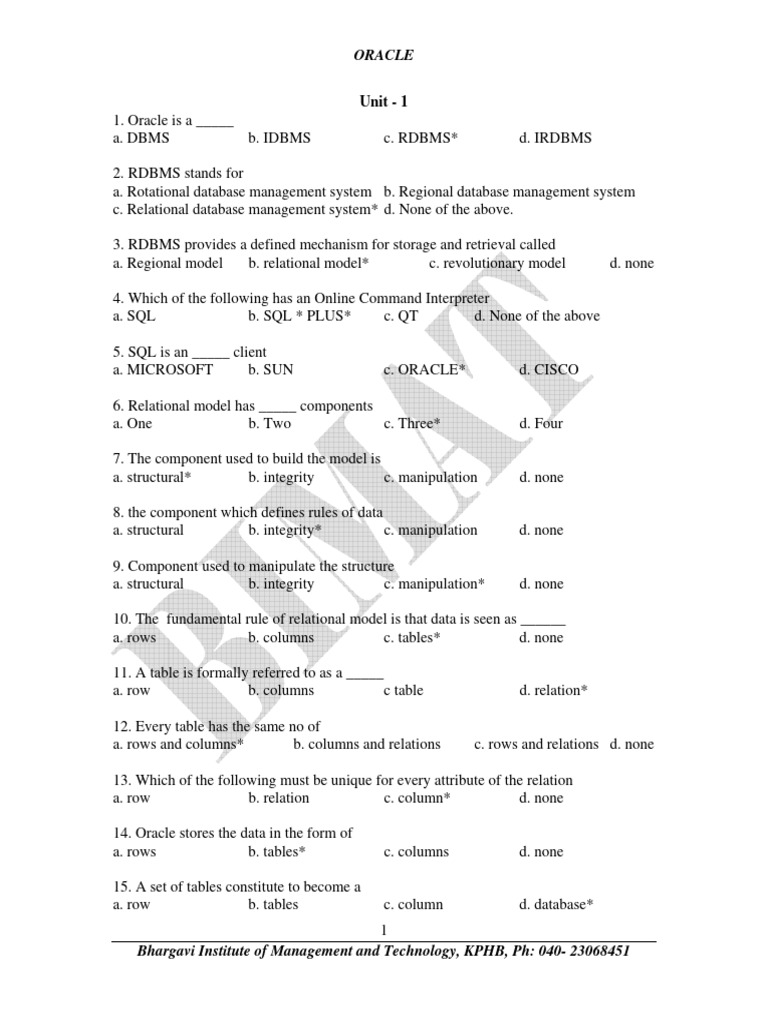 Oracle Pdf Relational Database Sql
