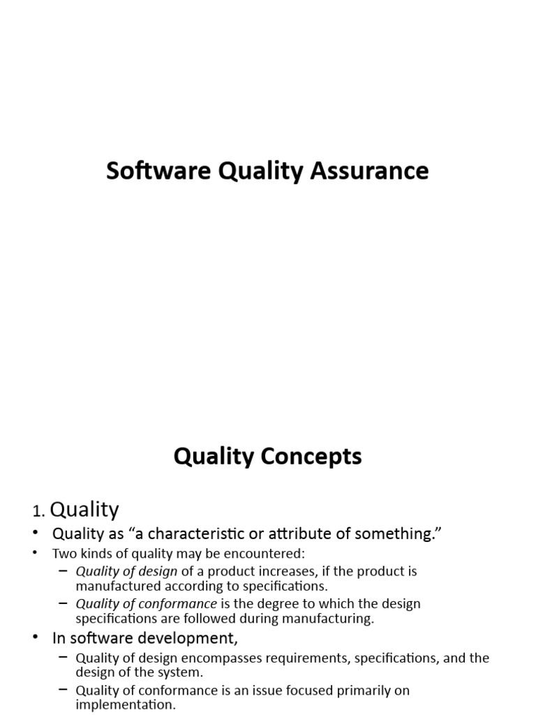 Unit-V Software Quality Assurance | PDF | Reliability Engineering | Business