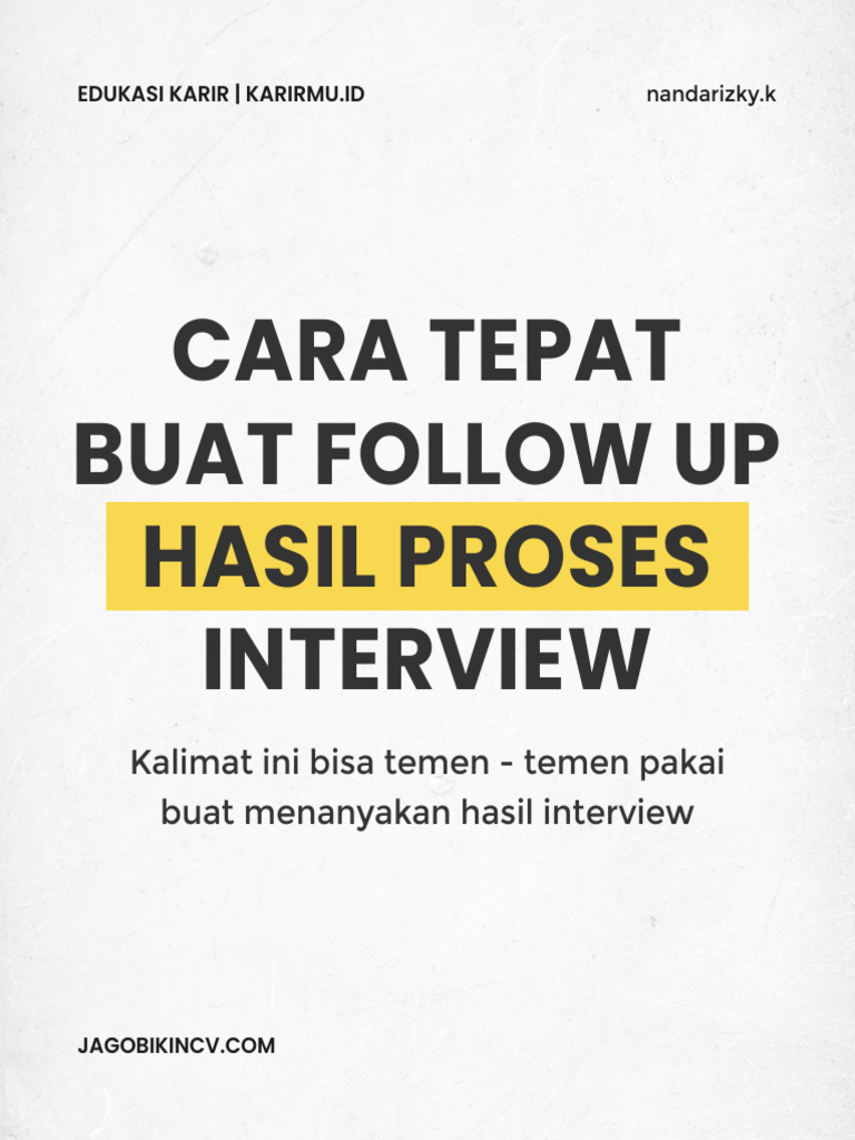 Cara Follow Up Interview | PDF