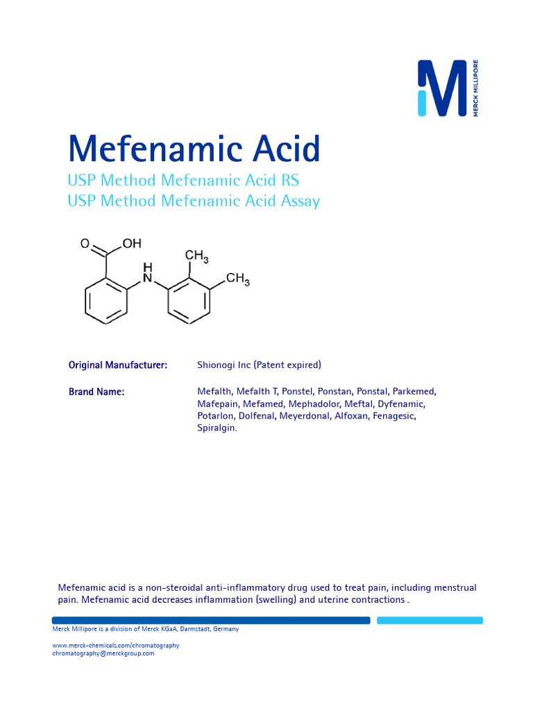 0013 Usp Mefenamic Acid MK | PDF | Chromatography | High Performance ...