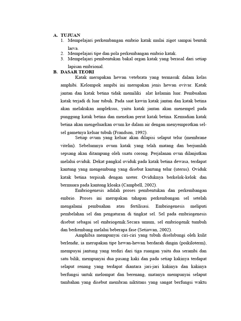 (123dok - Com) Laporan Embrio Katak | PDF | Kesehatan Holistik