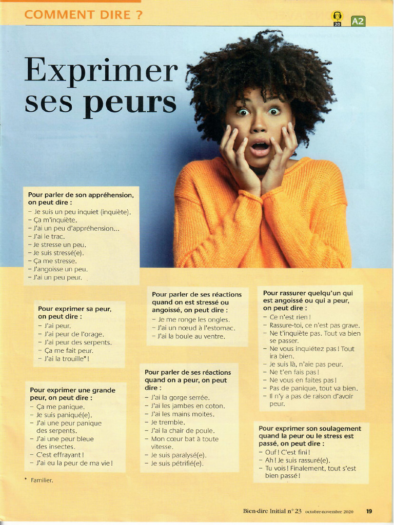 Outils - Exprimer La Peur - Bien-Dire | PDF