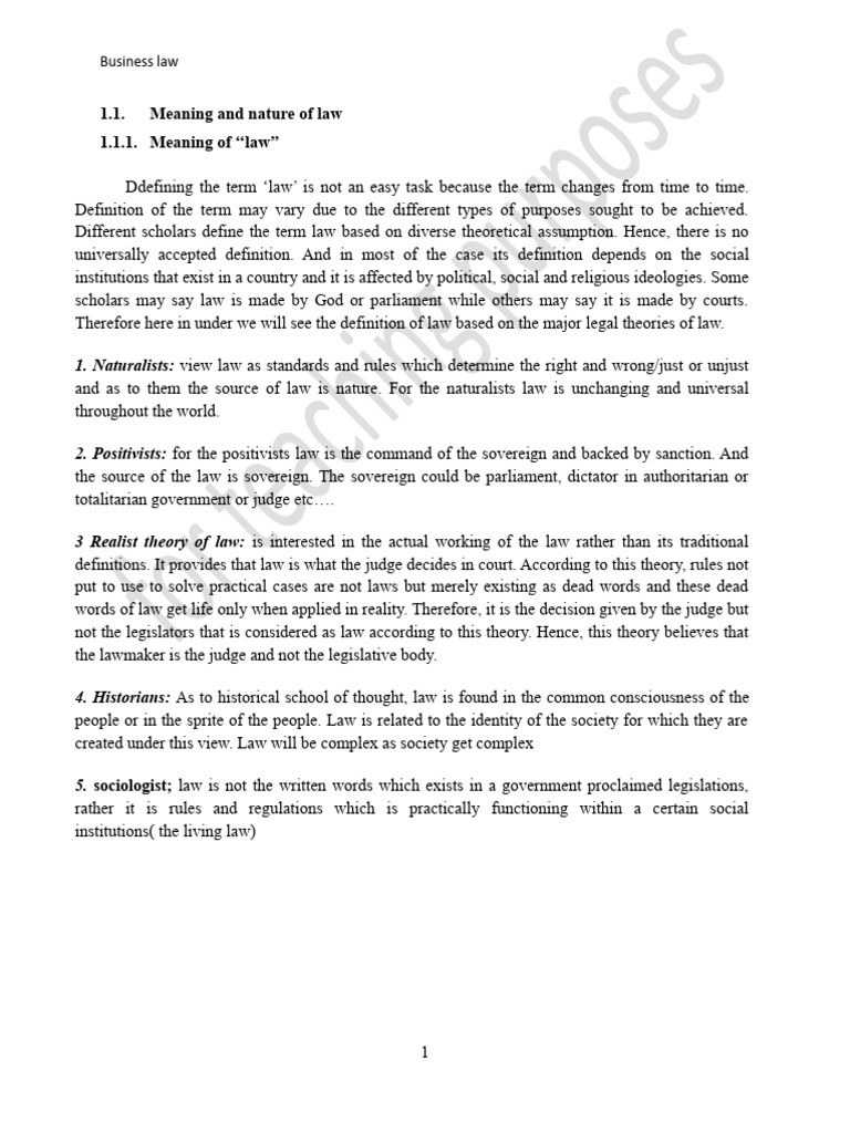 Business Law Handout | PDF | Law Of Agency | Legal Liability