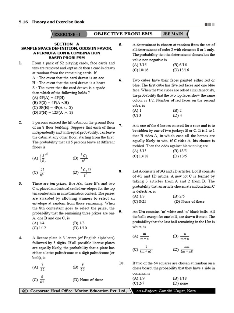 Probability | PDF | Odds | Mathematics