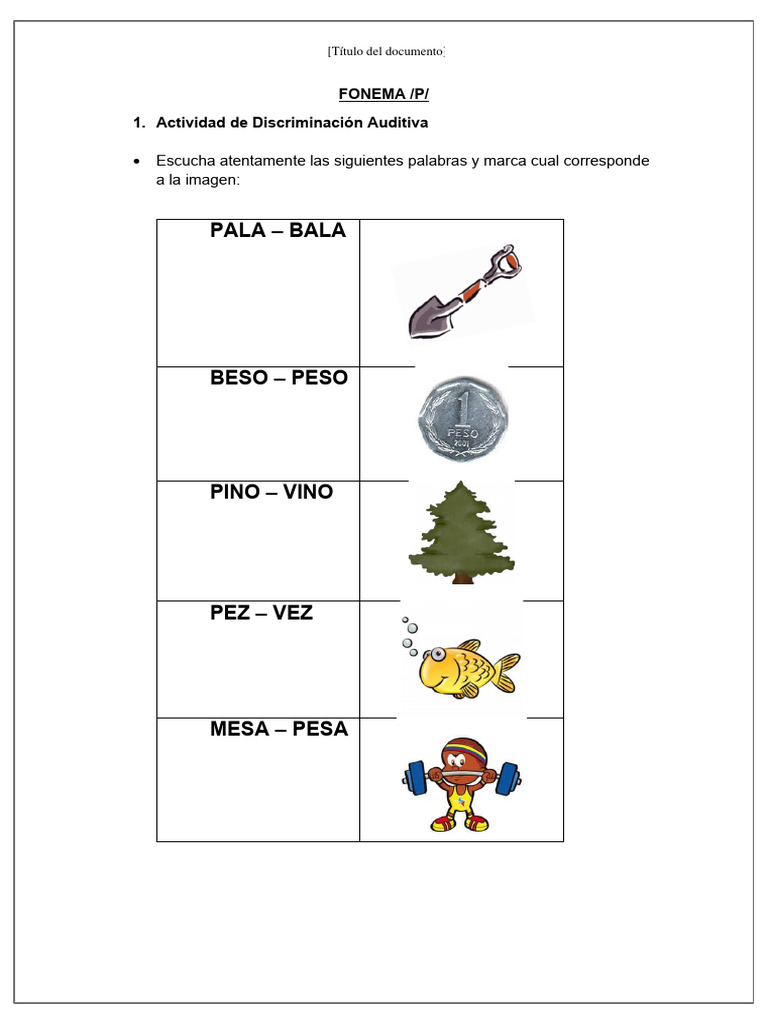 Fonema P | PDF | Fonología | Fonética