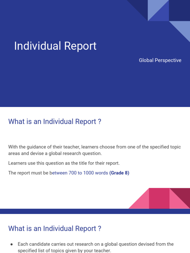 Individual Report | Download Free PDF | Science | Behavior Modification