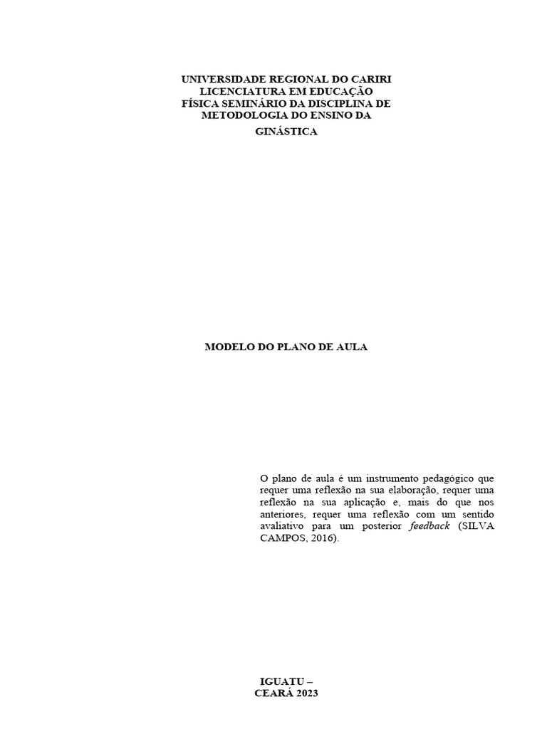Plano de Aula - Polos 26 e 27 -1 | PDF | Lição | Ginástica