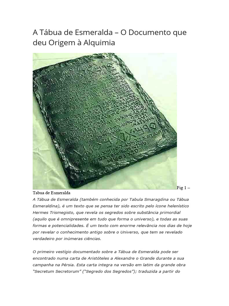 A Tábua de Esmeralda | PDF