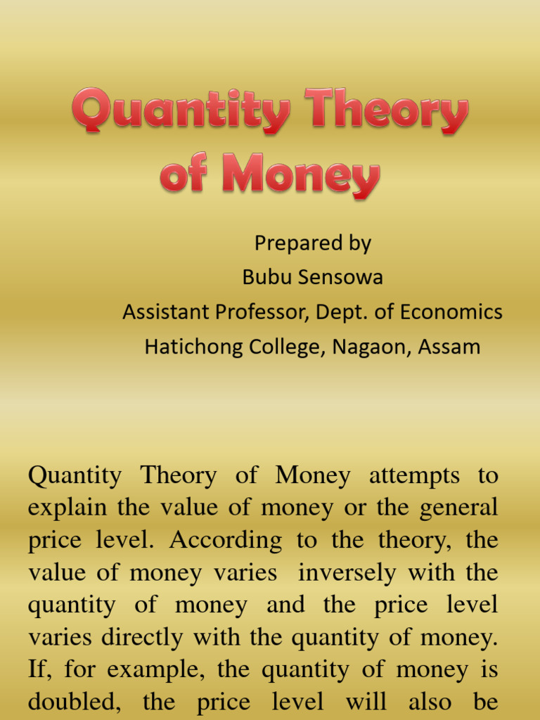 Quantity Theory of Money | Download Free PDF | Quantity Theory Of Money ...