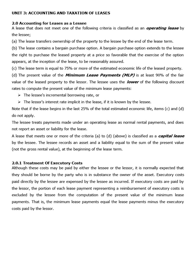UNIT 2 | PDF | Lease | Depreciation