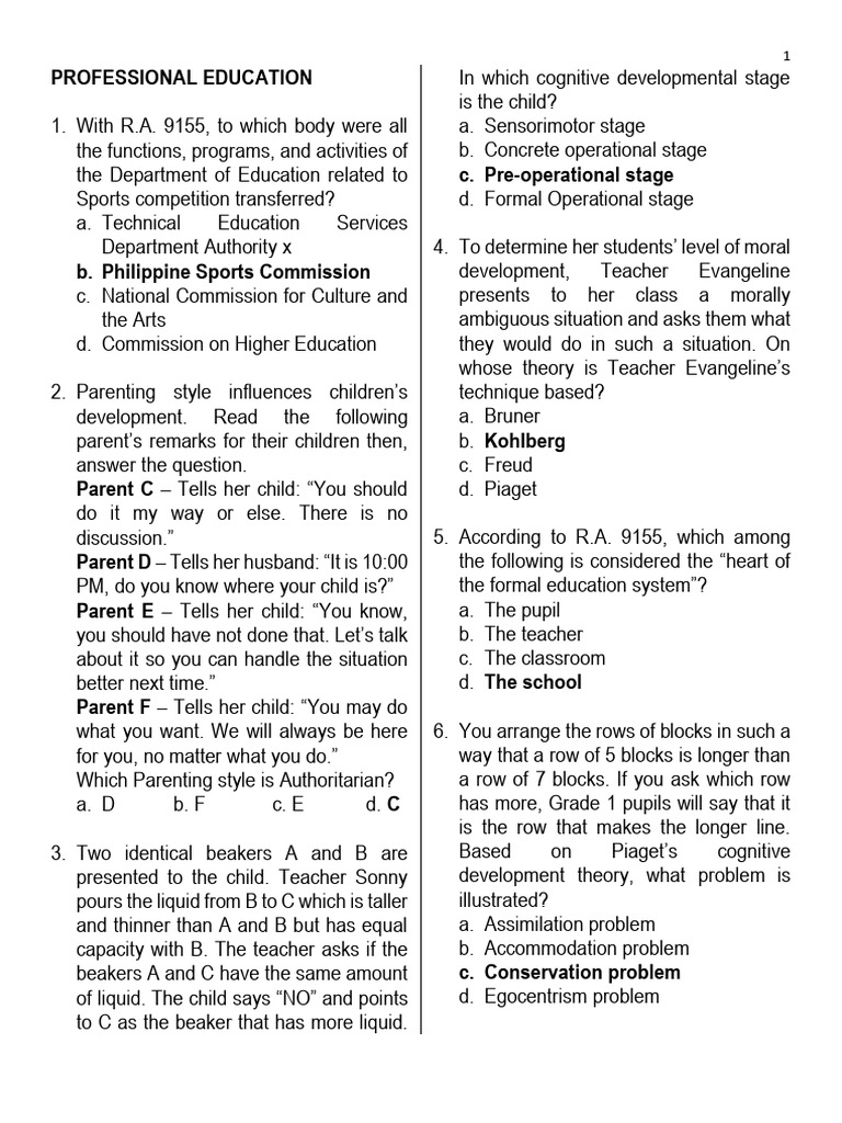 Prof Ed Reviewer | PDF | Teachers | Cognitive Science