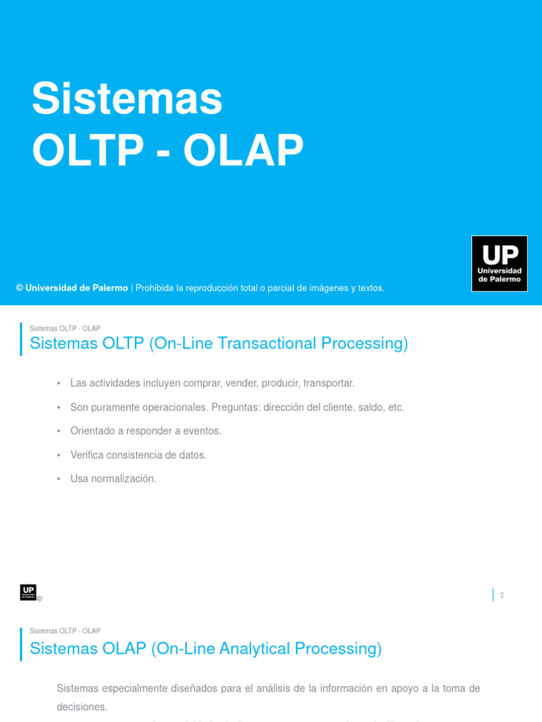 Comparativa OLTP vs OLAP: Funciones y Usos | PDF | Bases de datos | Datos