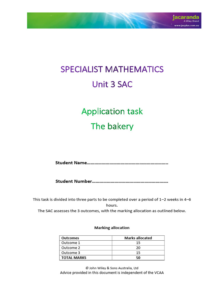 Math SAC: Baking and Calculus | PDF | Equations | Function (Mathematics)