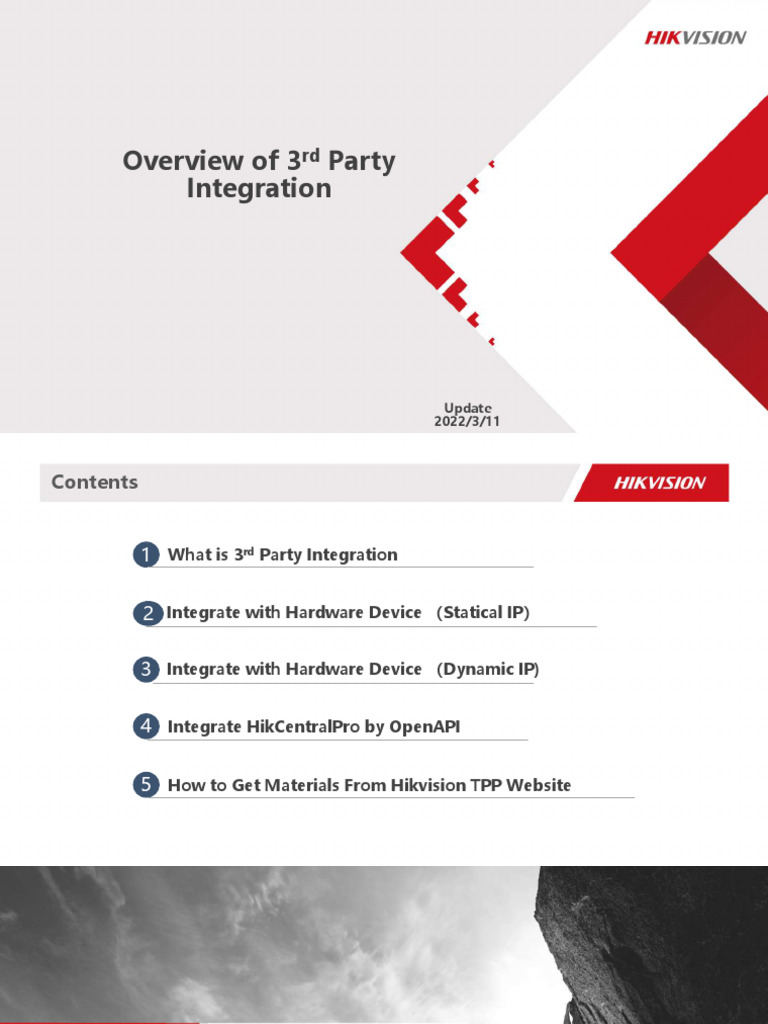Thang3 Hikvision Tich Hop He Thong Overview-of-3rd-Party-Integration | PDF | Port (Computer ...