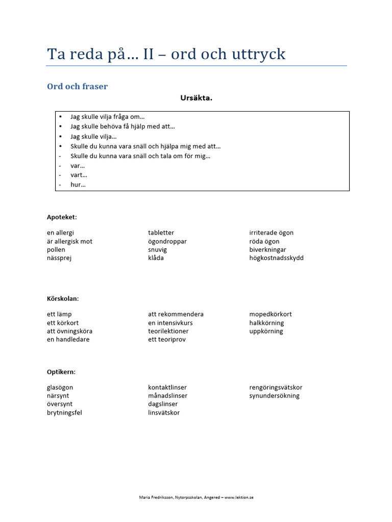 Ta Reda Pa Apotek | PDF