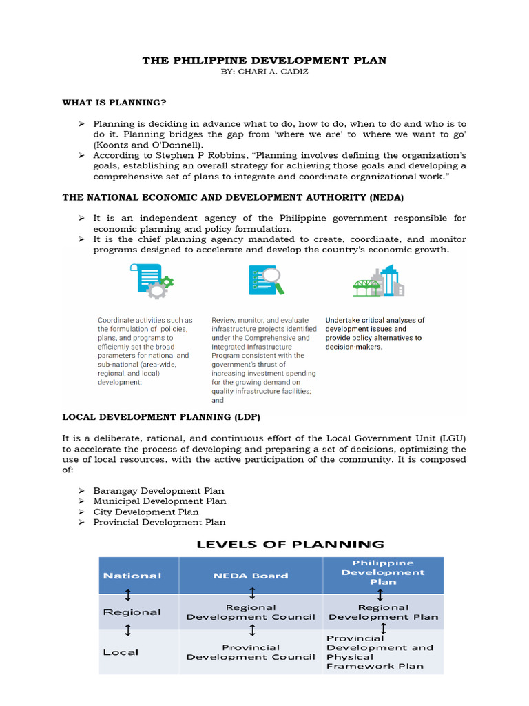 The Philippine Development Plan | PDF | Sustainability | Infrastructure