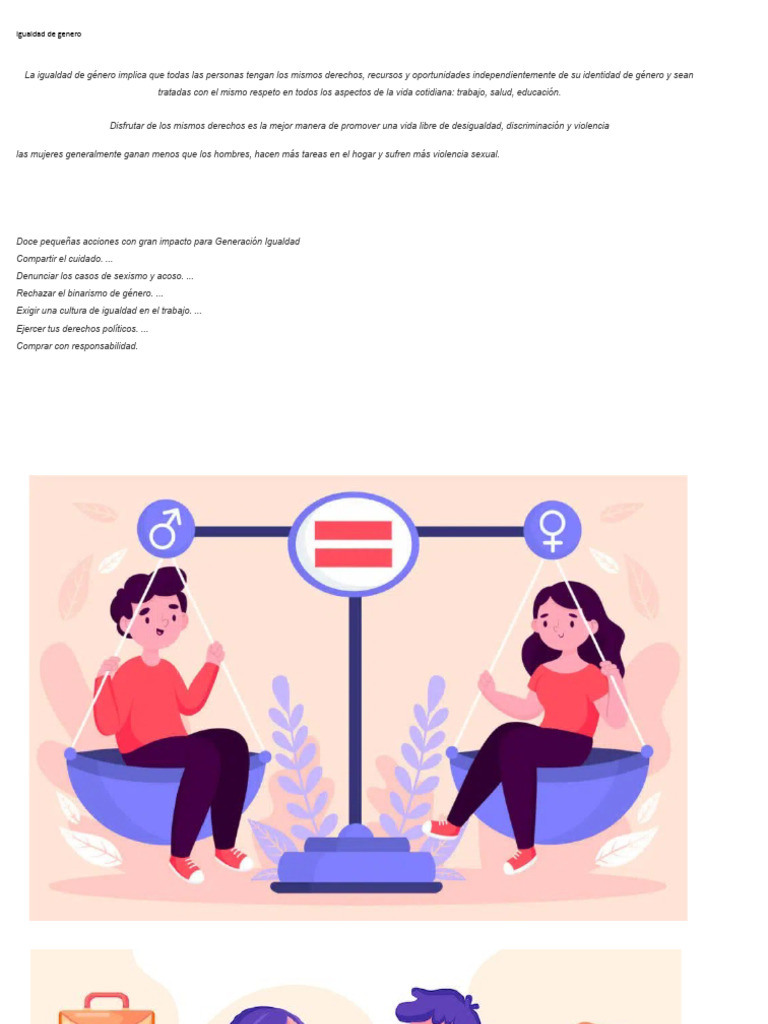 Igualdad de Genero | PDF
