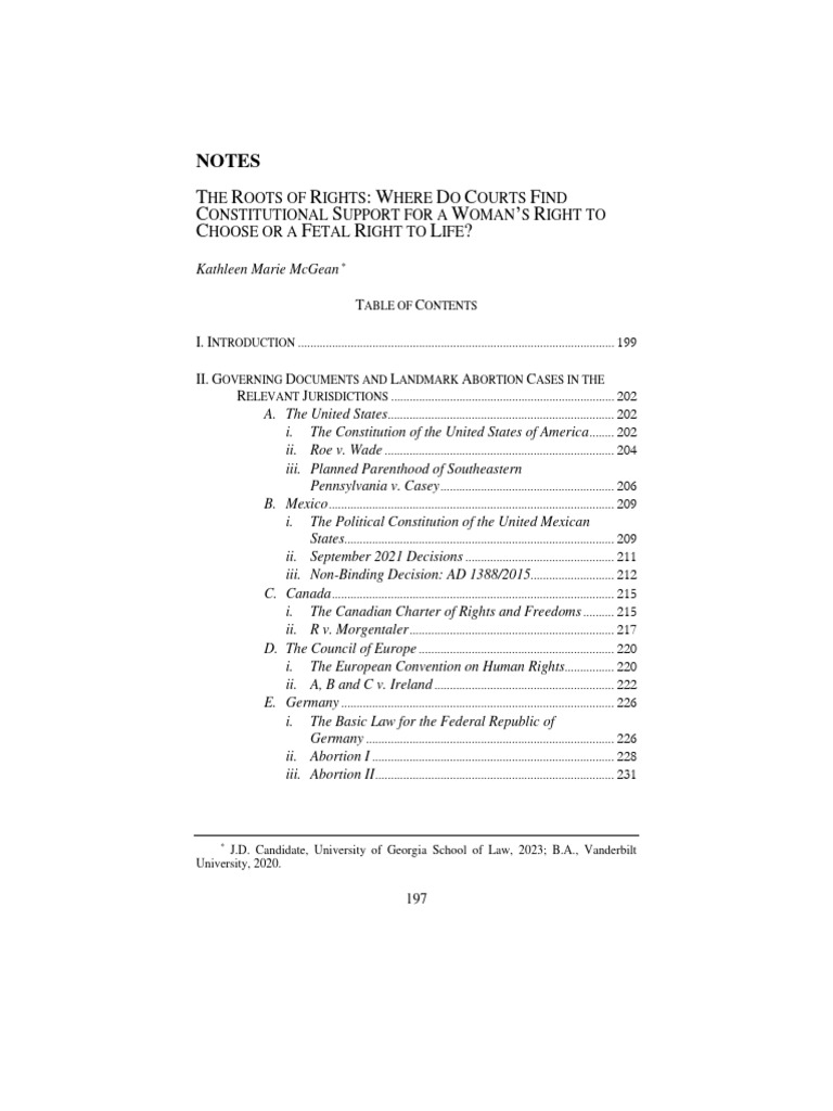 The Roots of Rights Where Do Courts Find Constitutional Support For A ...