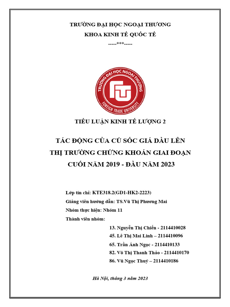 Bao Cao Kinh Te Luong Nhom 11 Final 1 | PDF