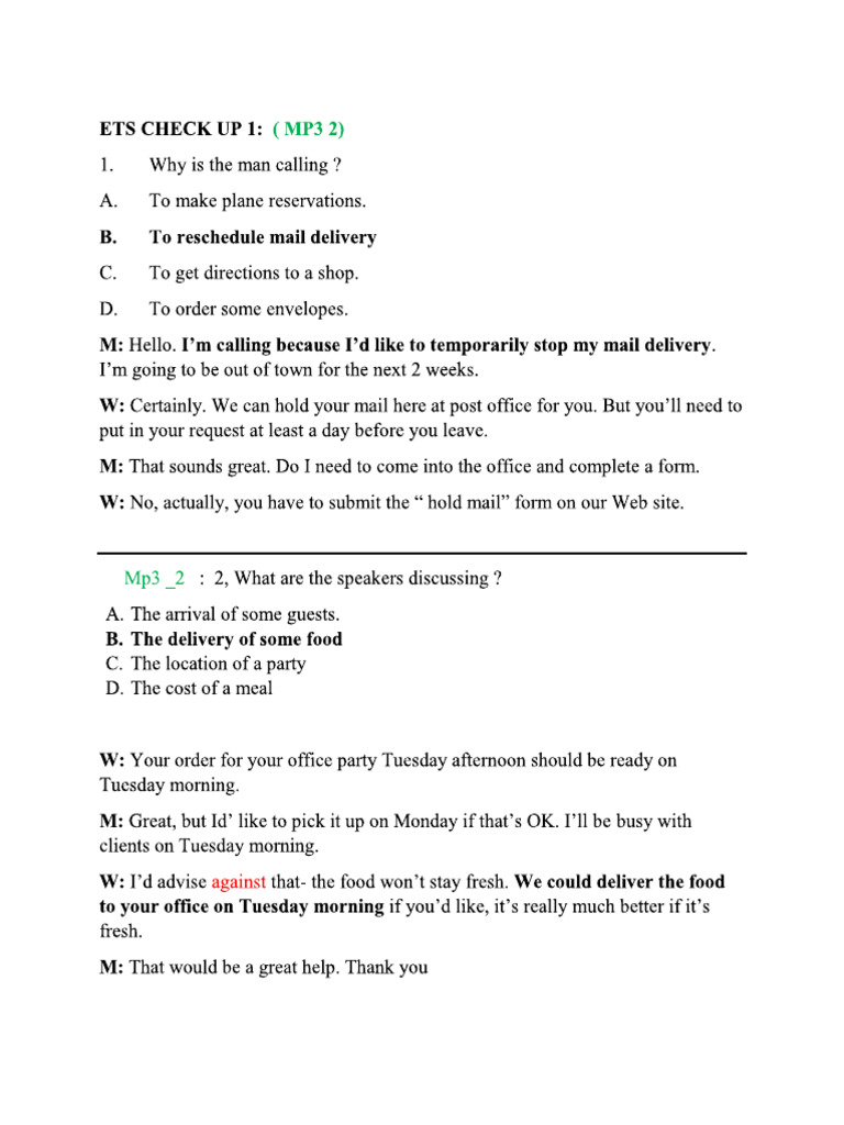 Ets Check Up 1 ... | PDF