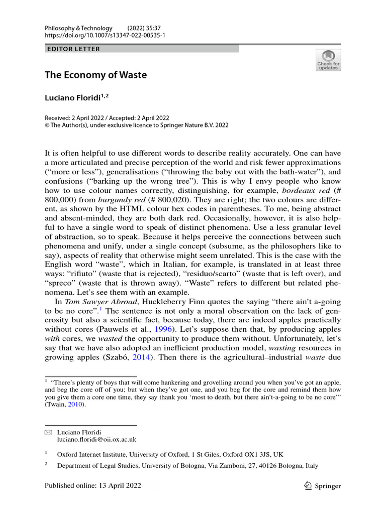 The Economy of Waste | PDF | Waste | Carbon Dioxide