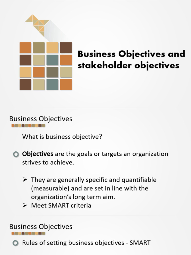 Business Objectives and Stakeholder Objectives | PDF | Corporate Social ...