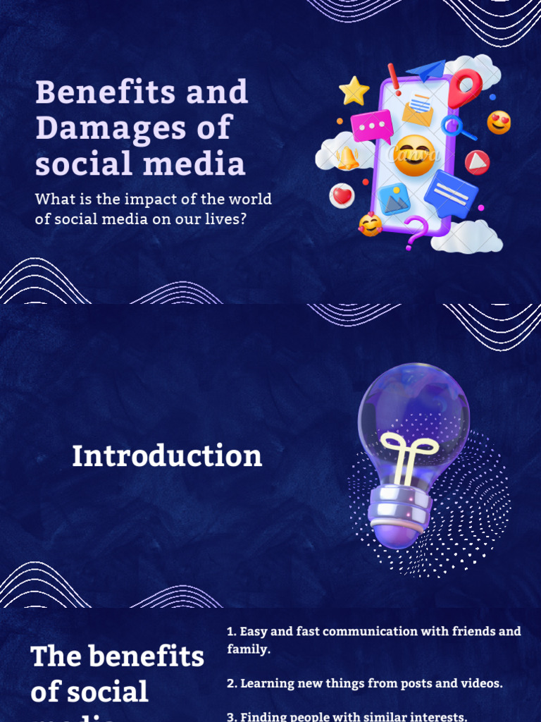 Blue Modern Digital Age Technology Presentation | PDF | Social Media ...