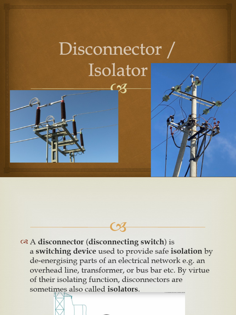 Disconnect Or | PDF | Electrical Substation | Insulator (Electricity)