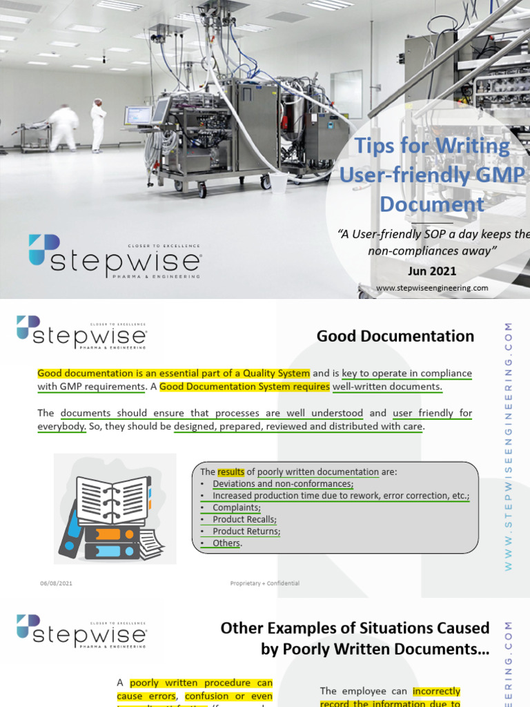Tips-for-Writing-User-friendly-GMP-Document | PDF | Business