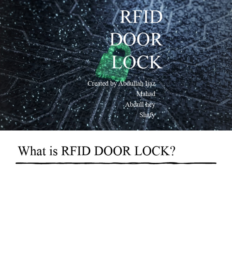 Rfid Door Lock | PDF