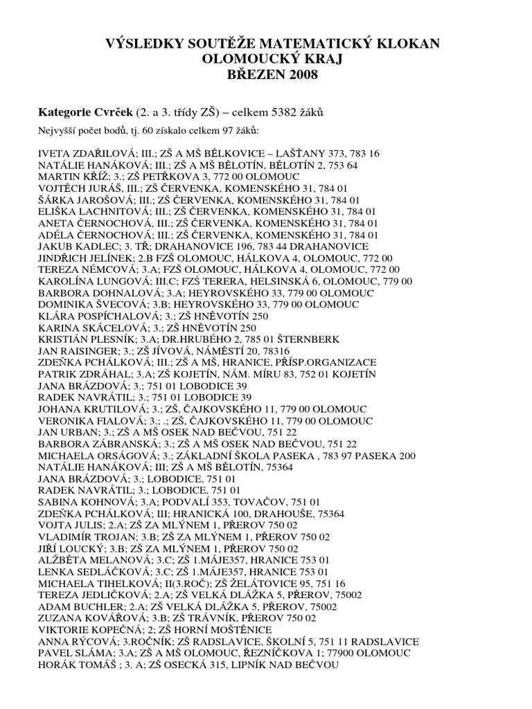 Vysl Mat Klokan | PDF