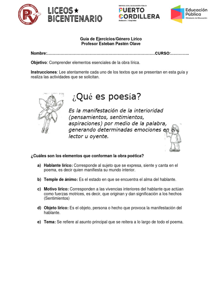 Características del Género Lírico | PDF | Poesía