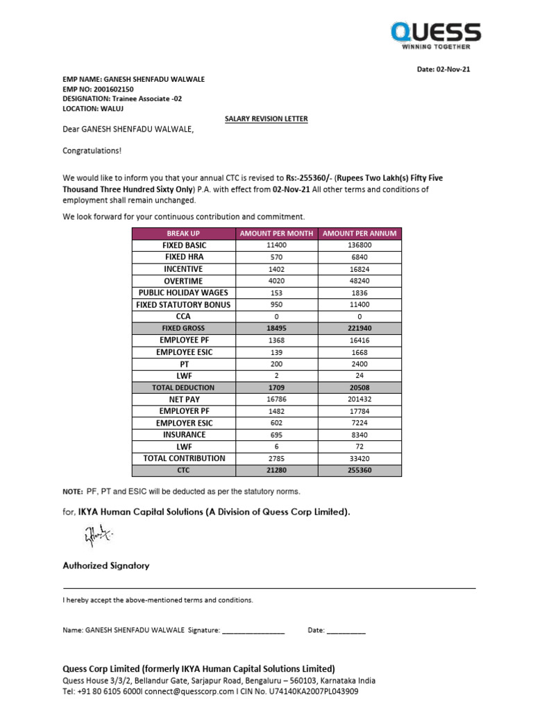 Revision Letter | Download Free PDF | Industrial Relations | Employment ...