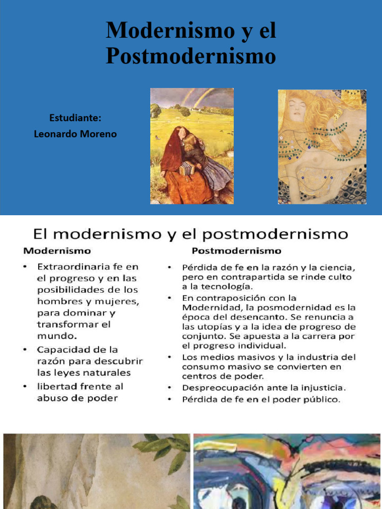 Modernismo y El Postmodernismo | PDF