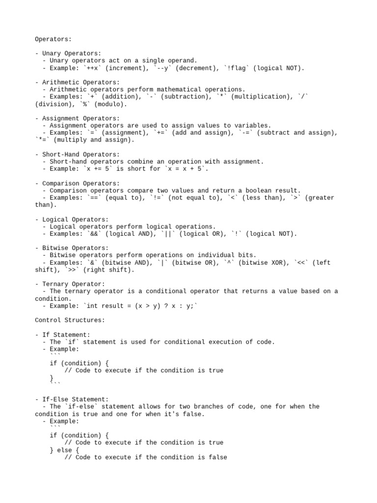 Day 2 Java Notes Pdf Computer Programming Mathematics