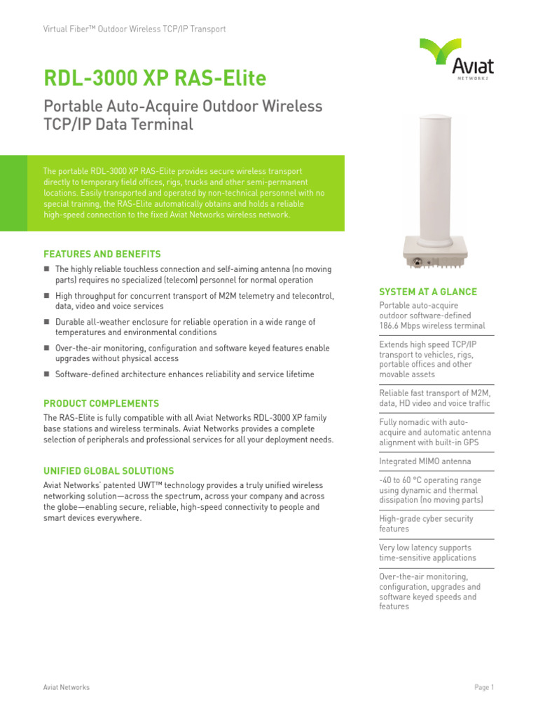 RDL-3000 XP RAS-Elite Short-Form Datasheet 2023-09-22 | PDF | Wireless ...