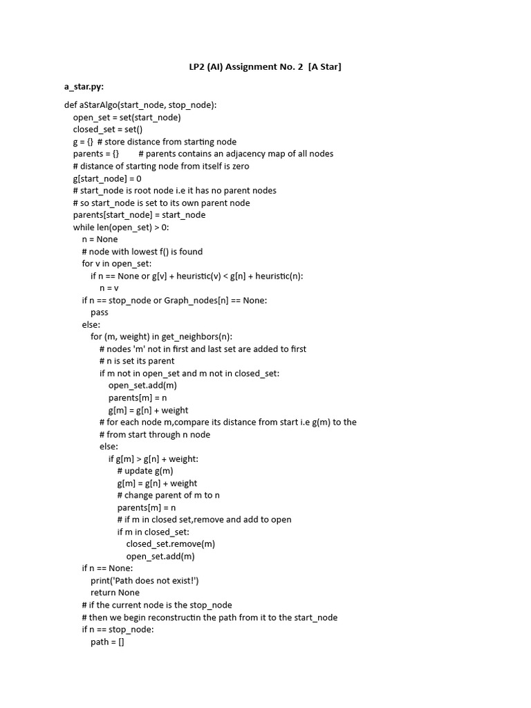 Ai A Star Print | Download Free PDF | Applied Mathematics | Algorithms