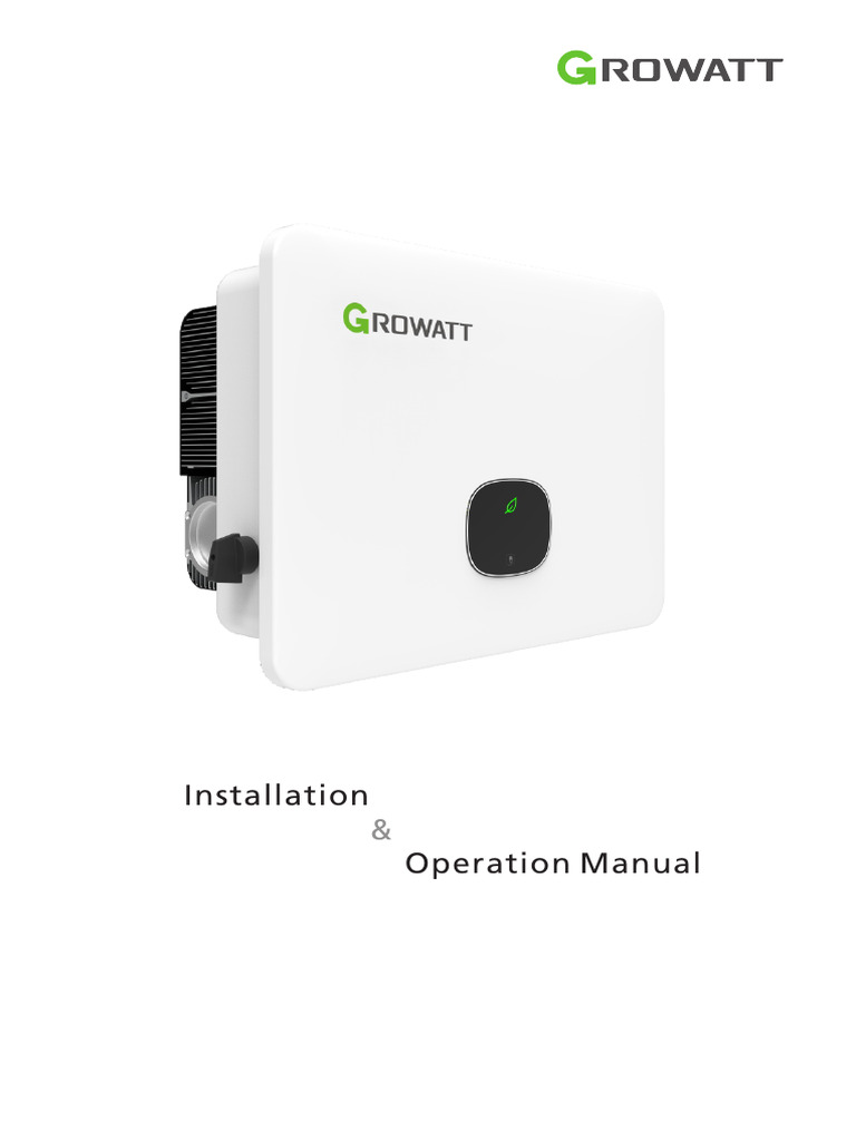 Growatt Inverter Manual | PDF | Electric Power | Photovoltaic System