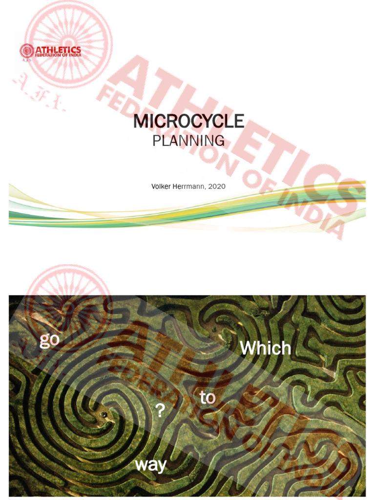 SAI AFI Online Coaching Course Microcycle Planning | PDF | Endurance ...