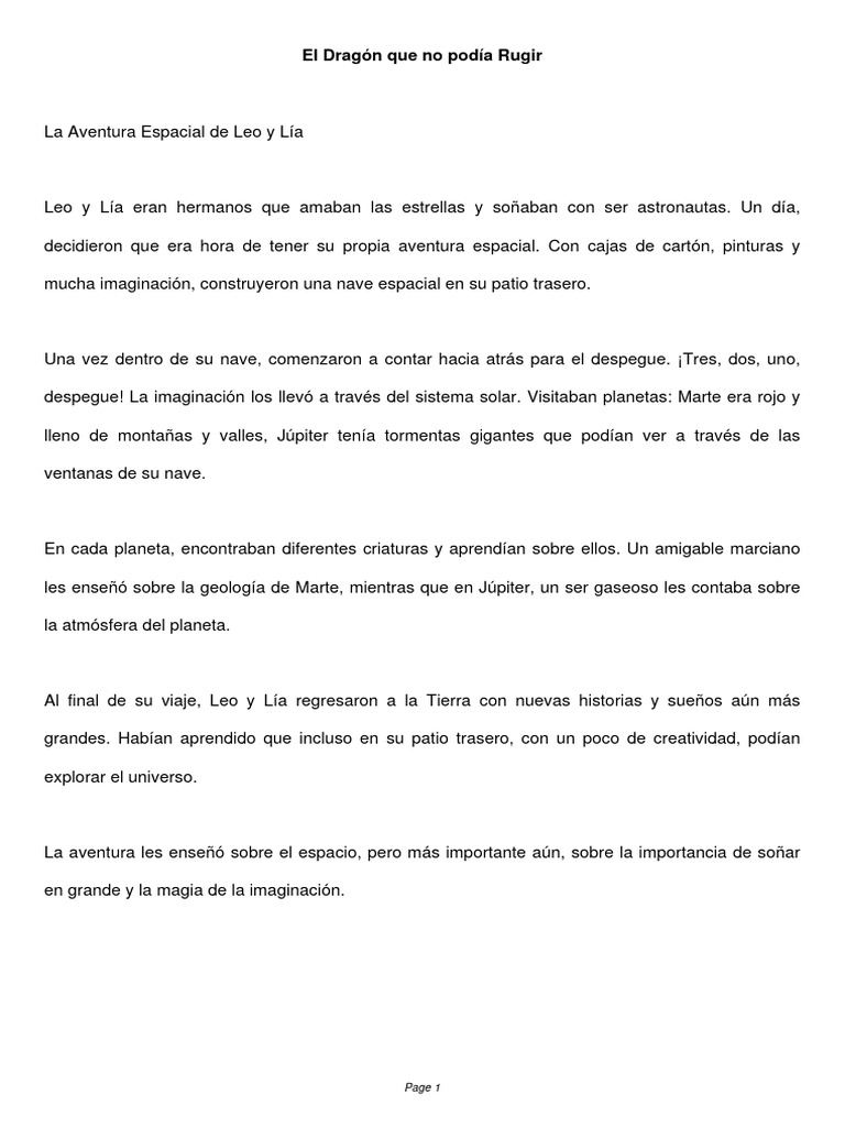 La Aventura Espacial de Leo y Lia | PDF | Libros para adolescentes