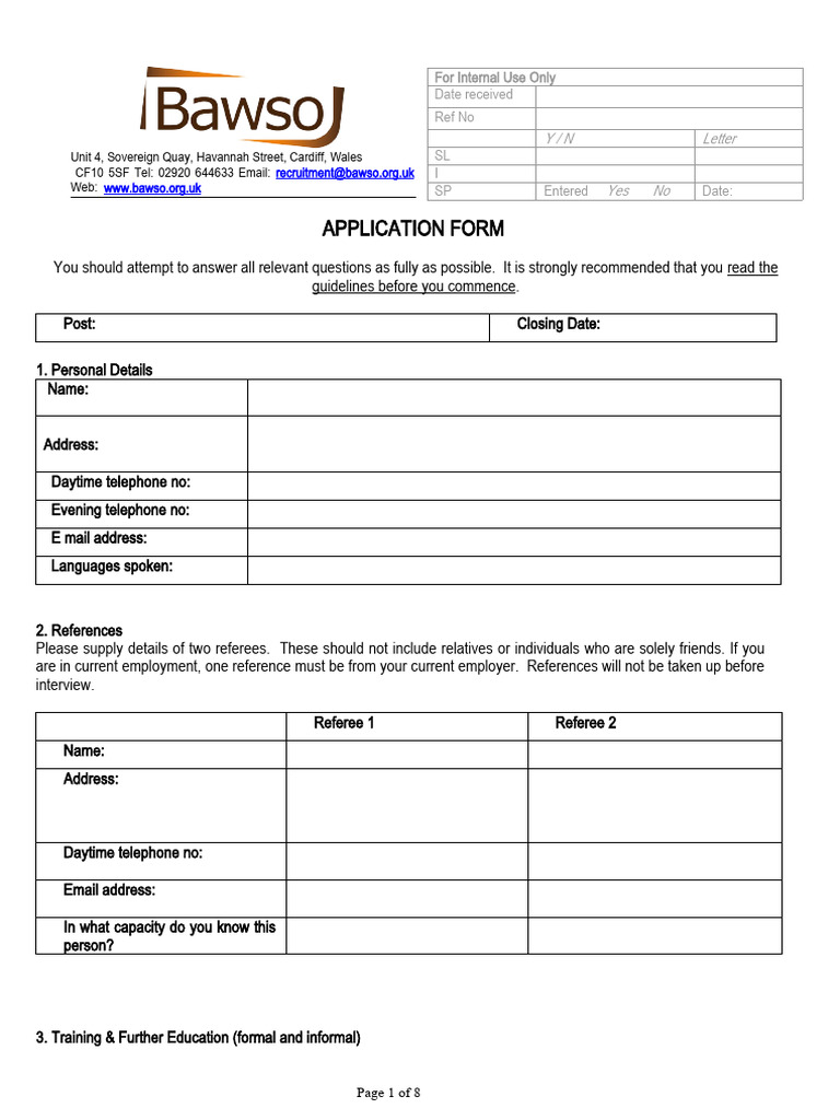Bawso Application form - Equality Monitoring Form (2) | PDF ...