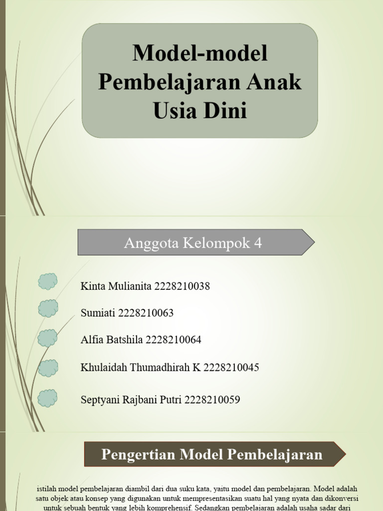 Model-Model Pembelajaran | PDF | Karier & Perkembangan | Kesehatan Holistik